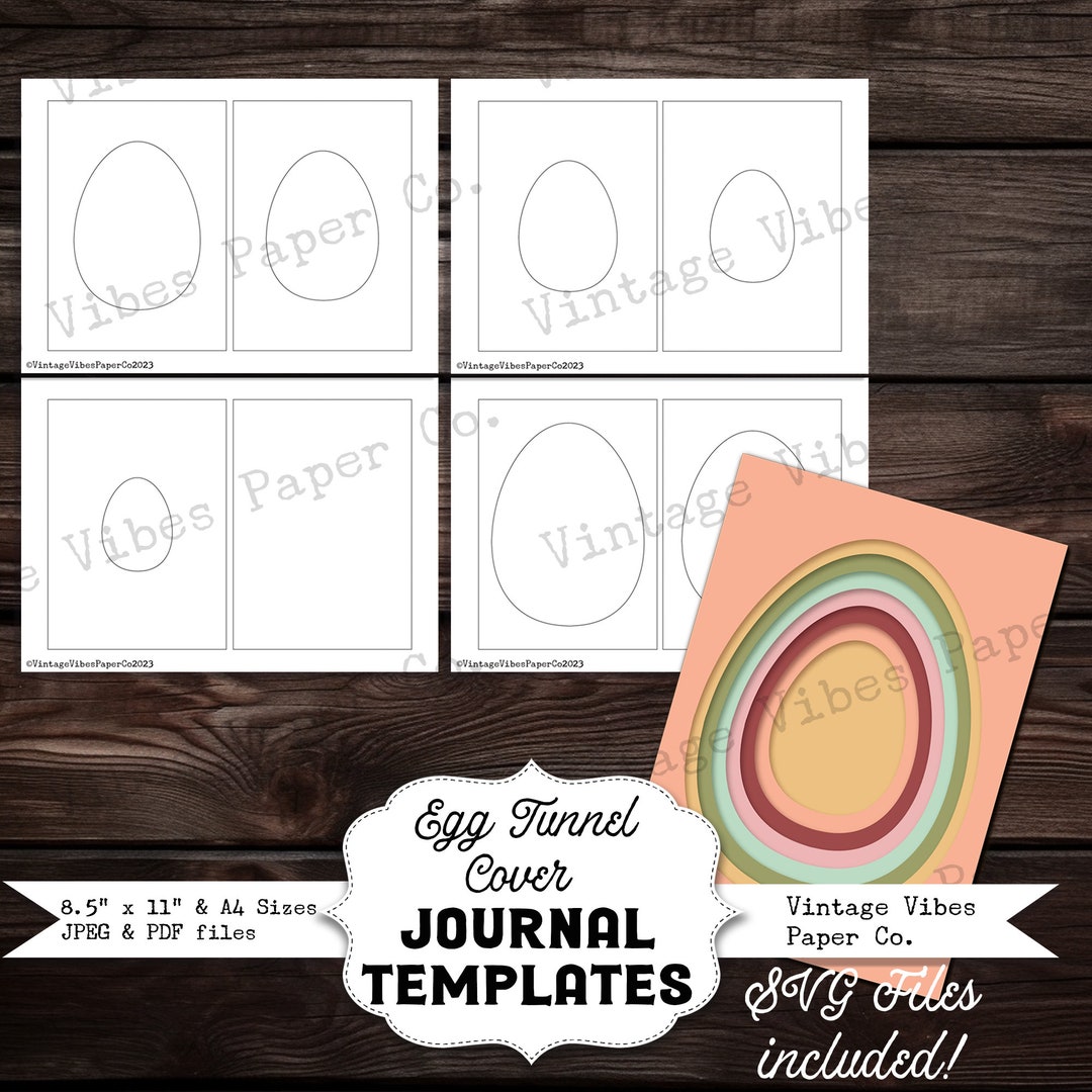 Junk Journal Printable Journal Easter Egg Tunnel Cover Apertures ...