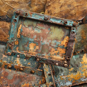Grunge Metal Textured Industrial Style Junk Journal Background Papers ...