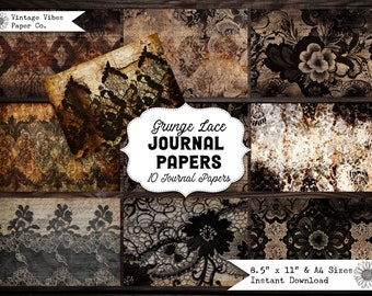 Junk Journal Pages Vintage Grunge Dandelion 10 Neutral Colour - Etsy