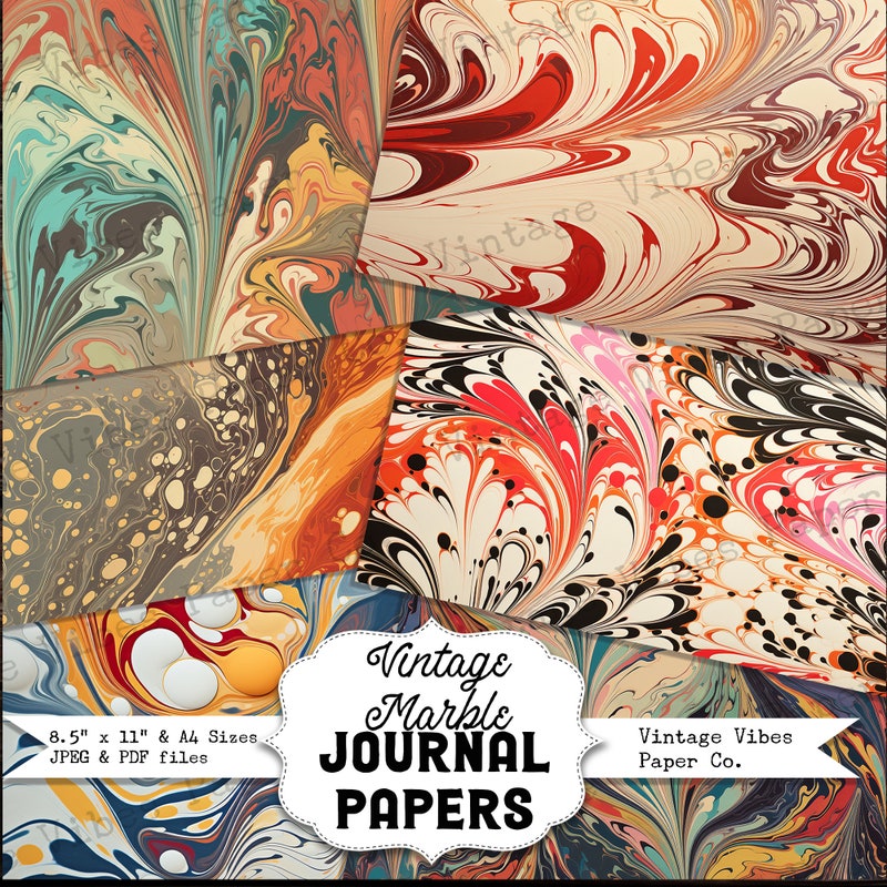 Marbled Paper - Etsy