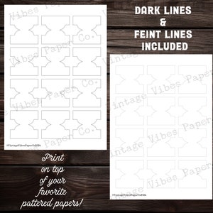 Junk Journal Printable Journal Tab Templates, Print on Your Own Papers ...