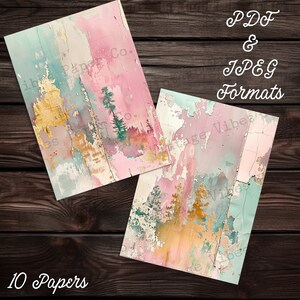 Pastel Abstract Junk Journal Printable Papers, Soft Neutral Colour ...