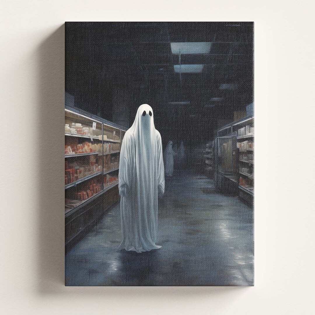 Ghost in the Supermarket Canvas, Poster, Special Halloween Edition ...