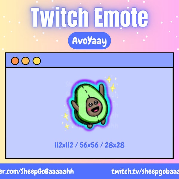 Avocado Twitch Emotes - Etsy
