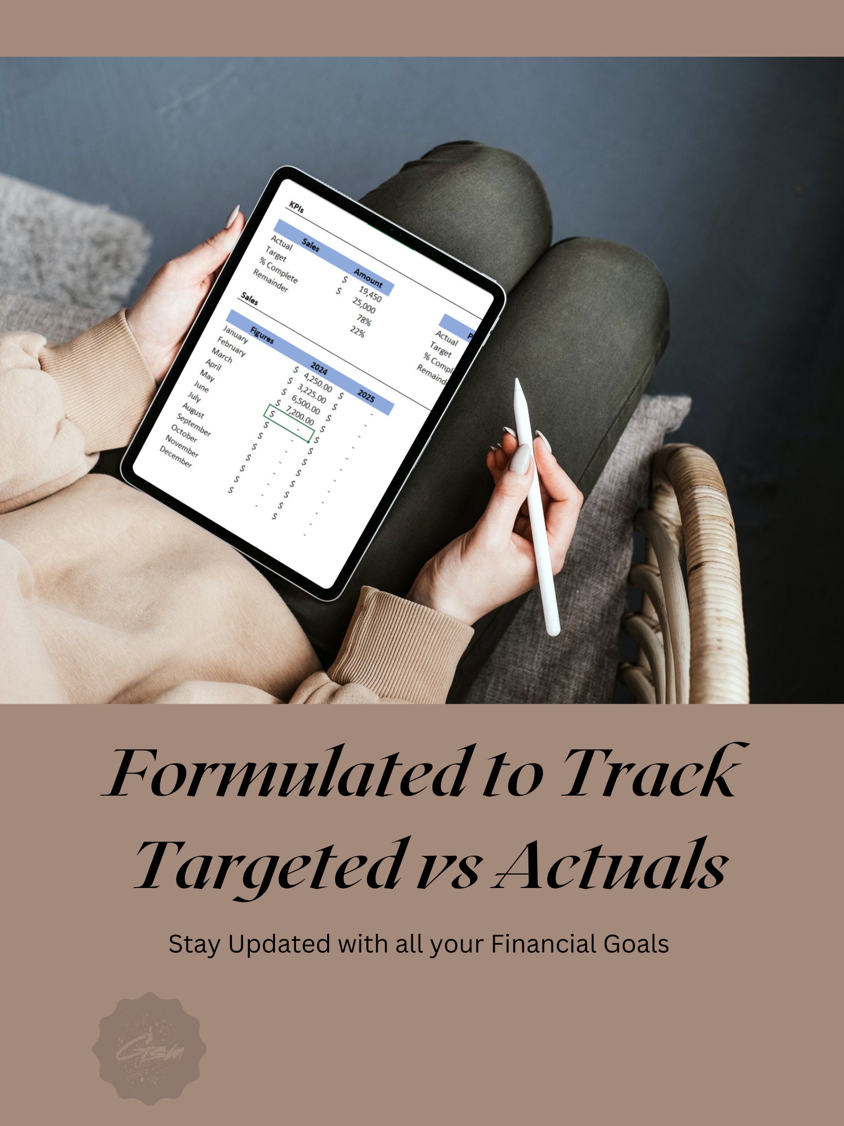 Simple Customized Sales Dashboard / Excel Template / Business ...
