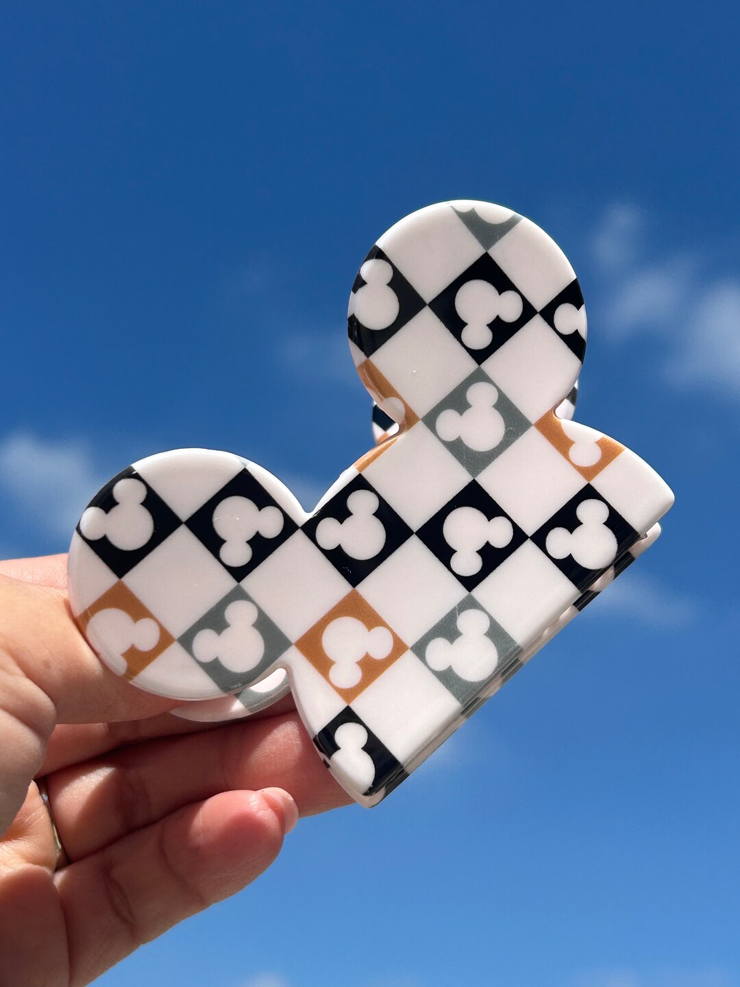 Pastel Checker Mouse Claw Clip for Her,mouse Pattern Claw Clip, Small ...