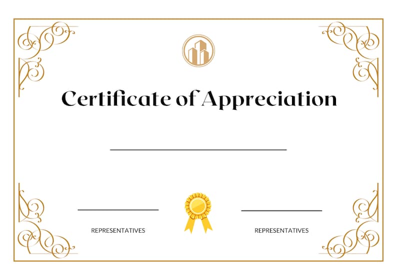 Certificate of Apprecion - Etsy