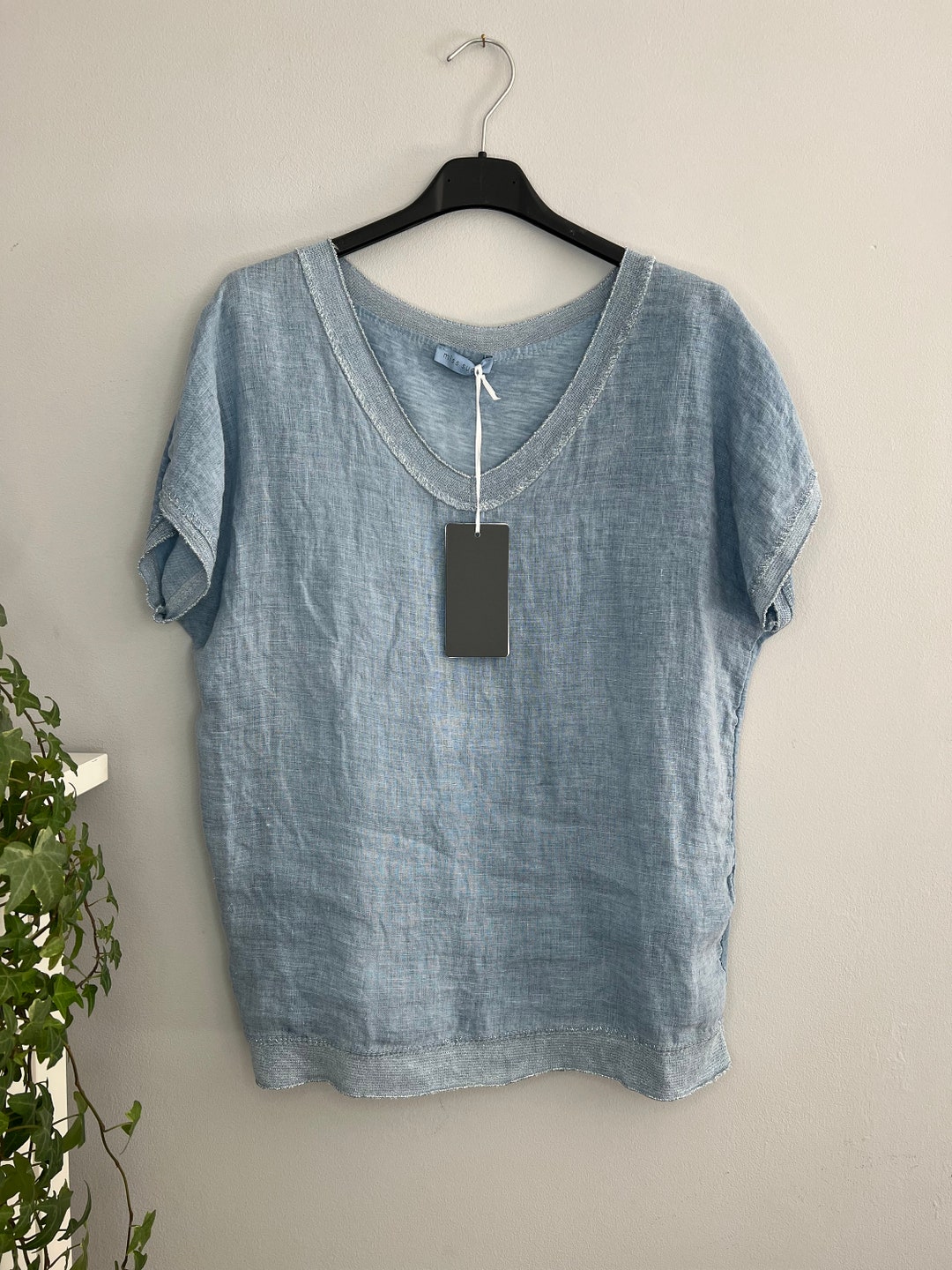 Haut d'été en lin pour femme. Tee-shirt en lin. Vêtements - Etsy France