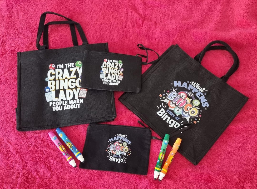 Bingo Tote Bags and Cases Personalised Customised Gift - Etsy Australia