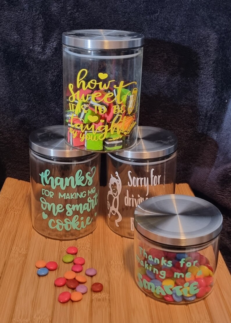 Teachers Gifts Lolly Candy Jars Personalised Customised Gift - Etsy ...