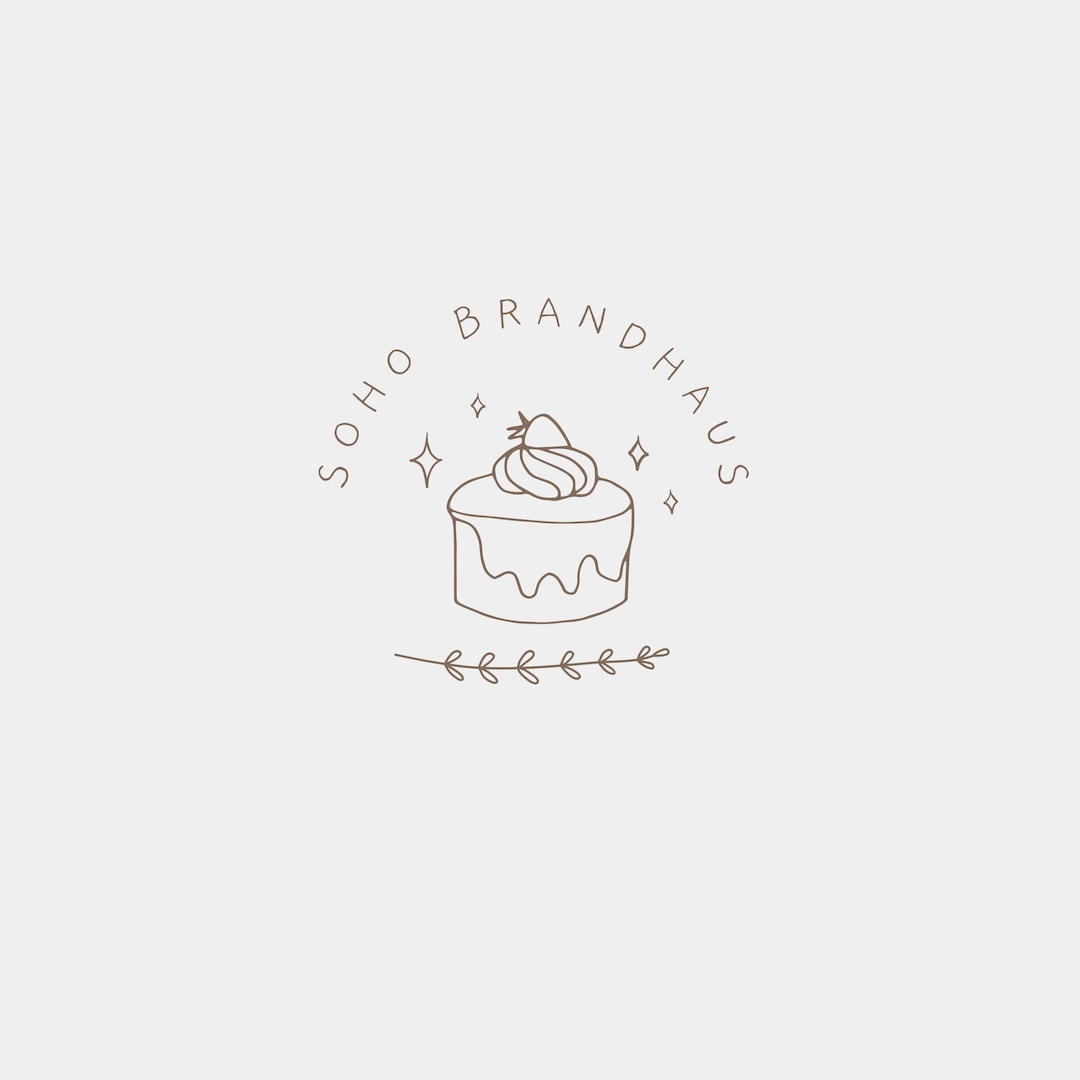 Cake Logo Personalized, Modern, Minimalistic, Trendy, Boho, Stylish ...
