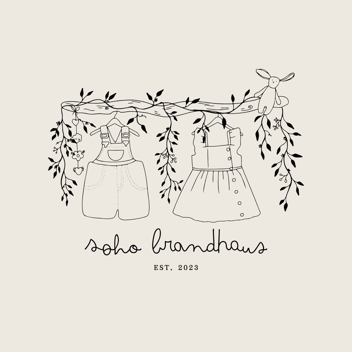 Children's Clothing Logo Branding Bundle | Personalized, Boho, Modern ...