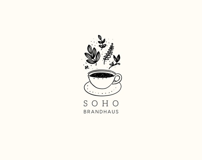 Cafe Logo Branding Bundle | Personalized, Modern, Trendy, Boho, Chic ...