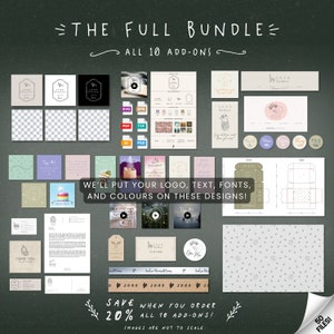 Bunny Toy Logo Branding Bundle | Personalized, Modern, Trendy, Boho ...