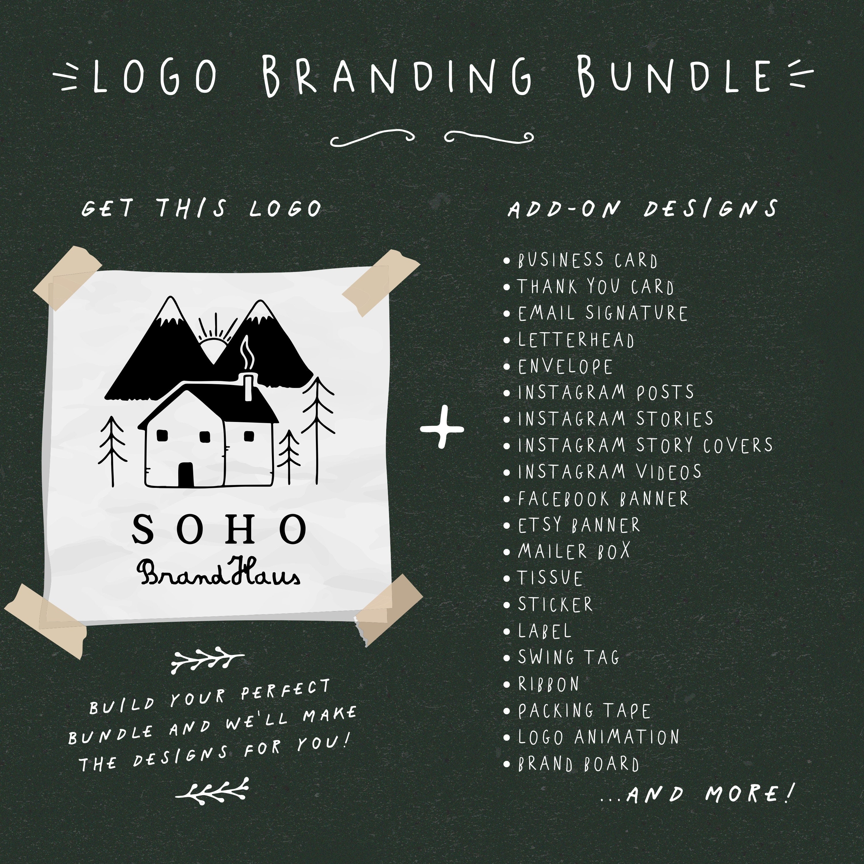 Mountain Cabin Logo Branding Bundle | Boho, Minimalistic, Modern, Chic ...