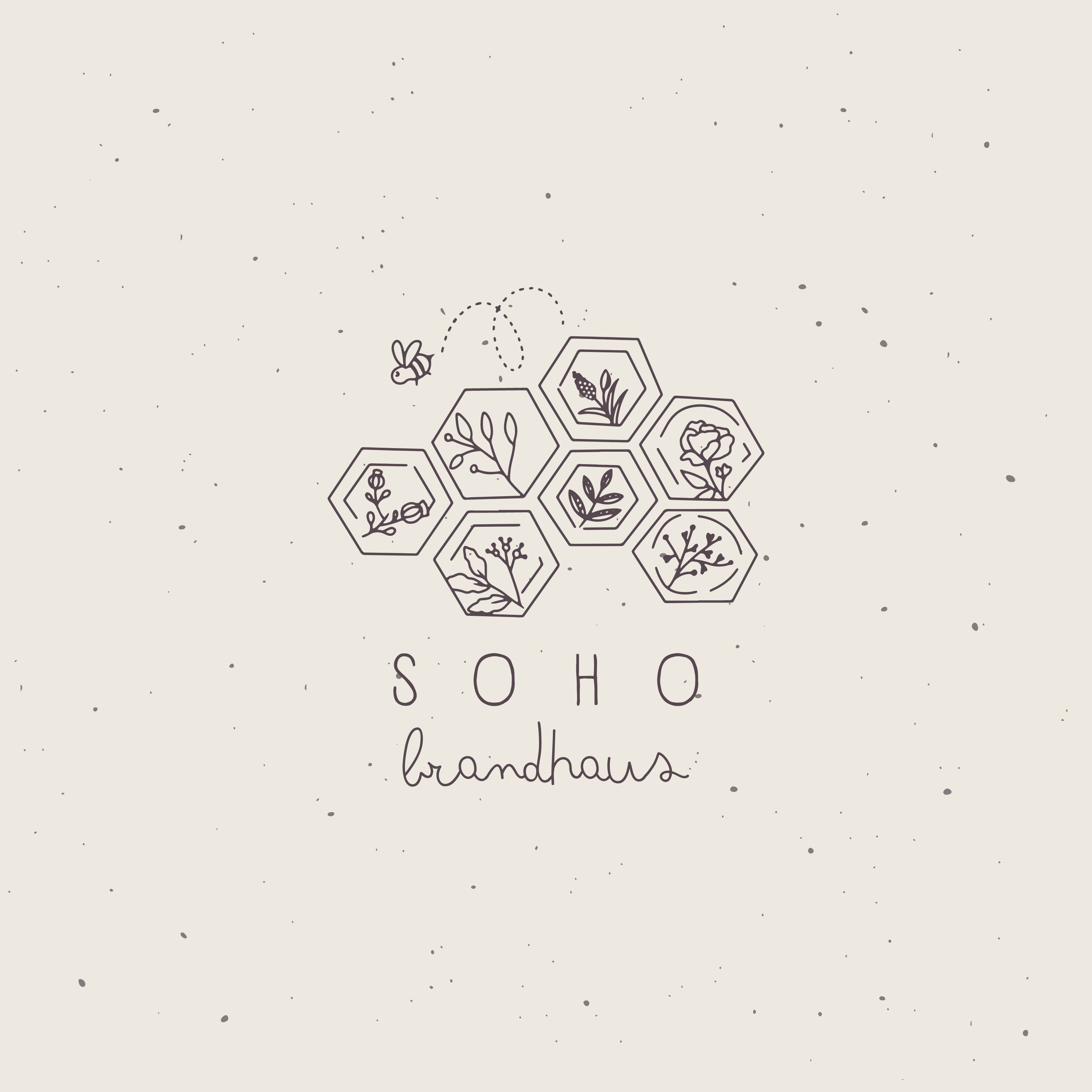 Honeycomb Logo Modern, Minimalistic, Trendy, Boho, Chic, Stylish, Honeycomb, Bees, Apiary, Bee ...