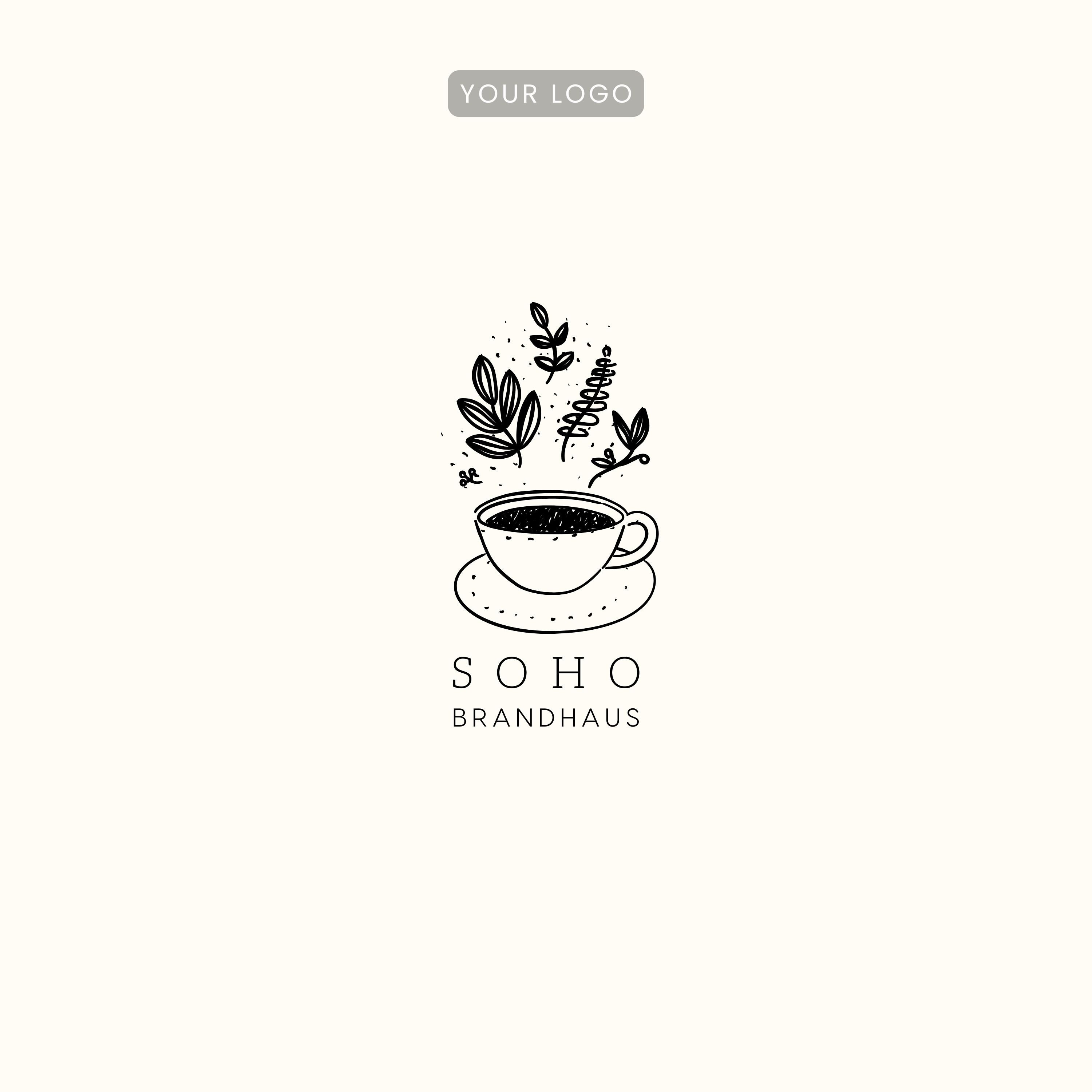 Cafe Logo Branding Bundle Personalized, Modern, Trendy, Boho, Chic ...