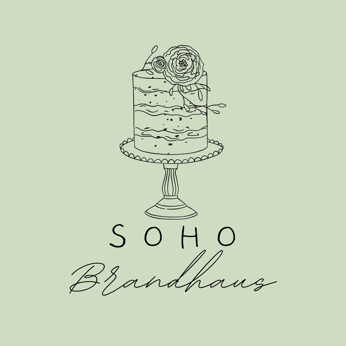 Cake Stand Logo Branding Bundle | Personalized, Modern, Trendy, Boho ...