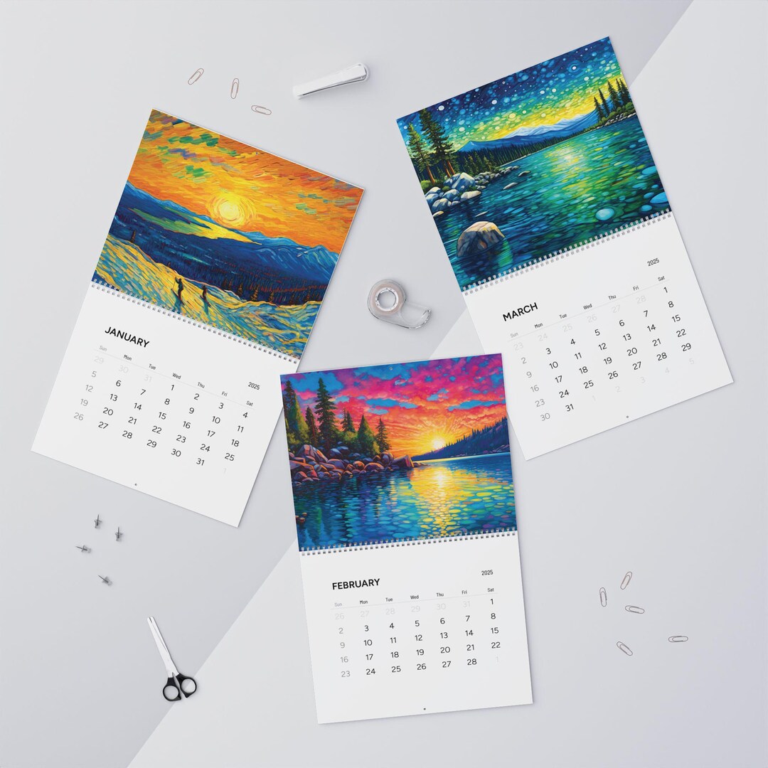 2025 Lake Tahoe Wall Calendar, Scenic Art Prints, Two Sizes, High ...