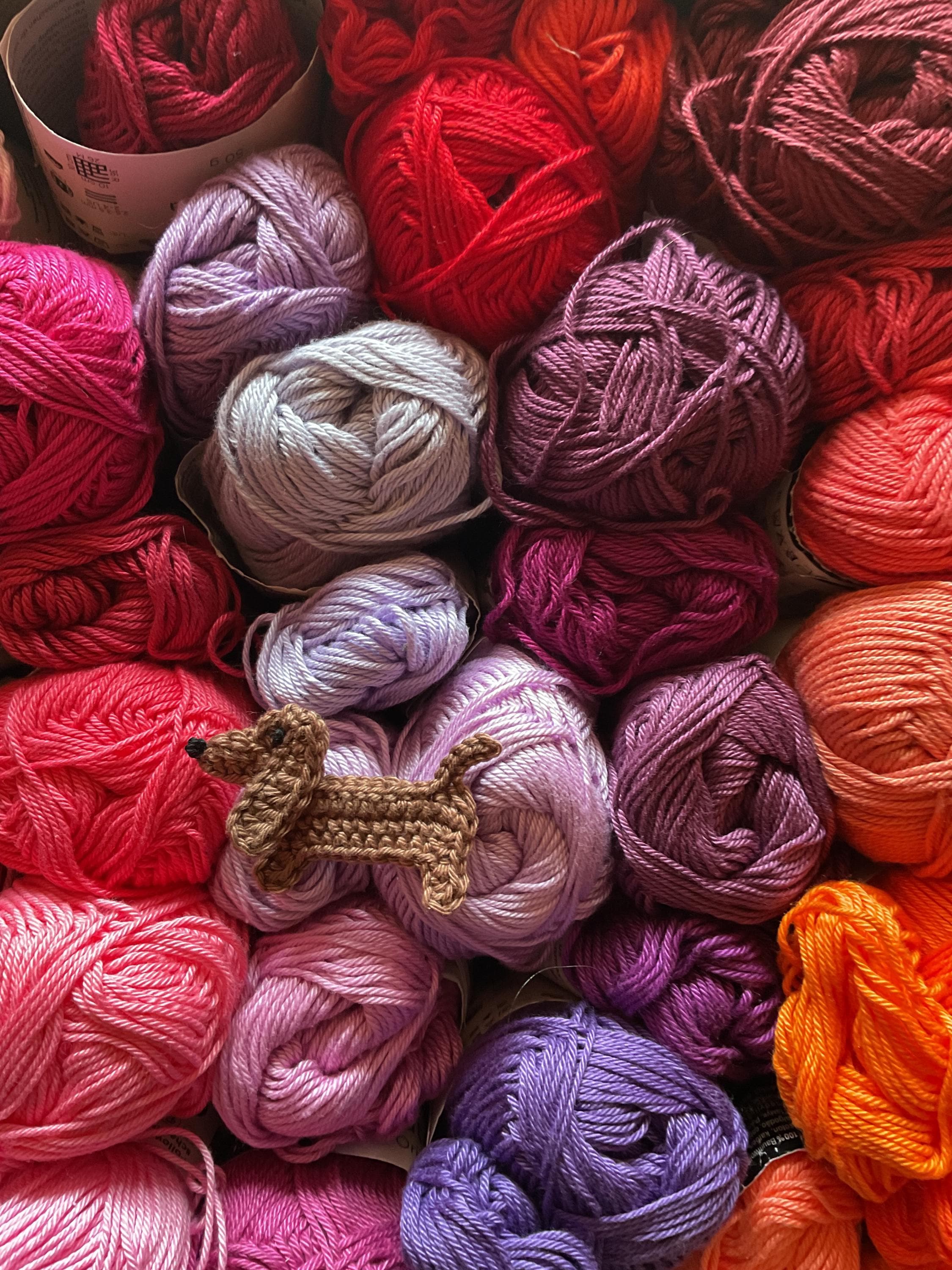 Écusson teckel au crochet, coton, fil Catania de Schachenmayr - Etsy France