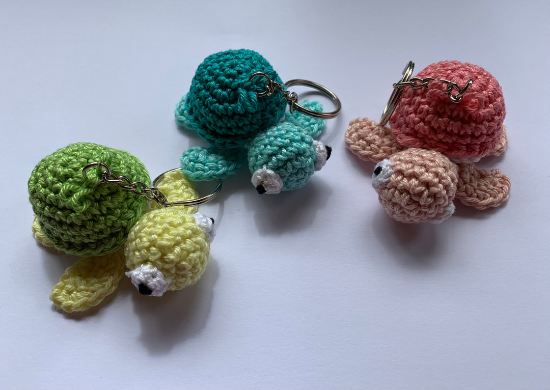 Amigurumi Little Turtle Crocheted Bag Dangling Color Requests - Etsy