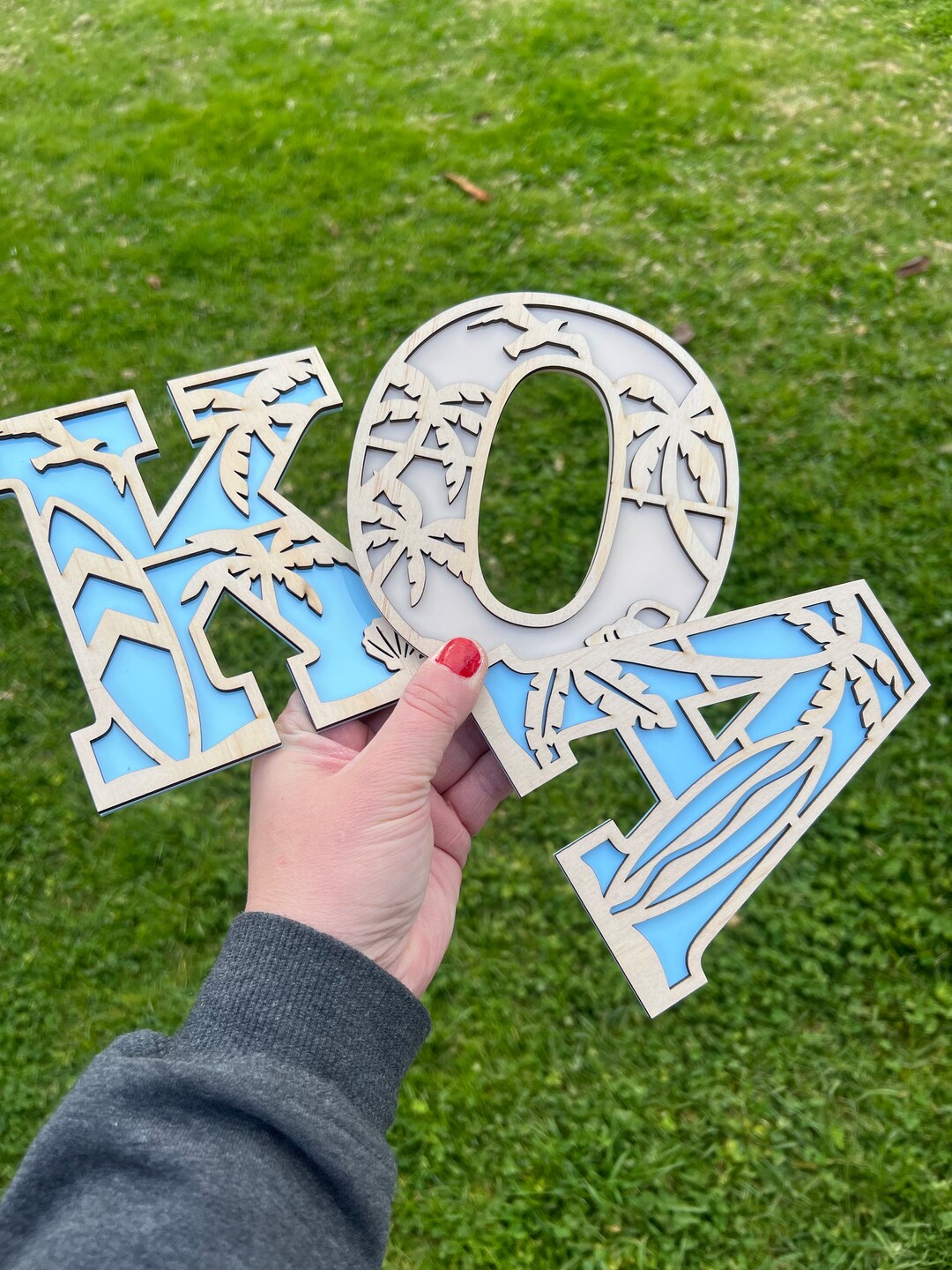 Surfing Themed Letters | Kids Wall Decor | Kids Room - Etsy