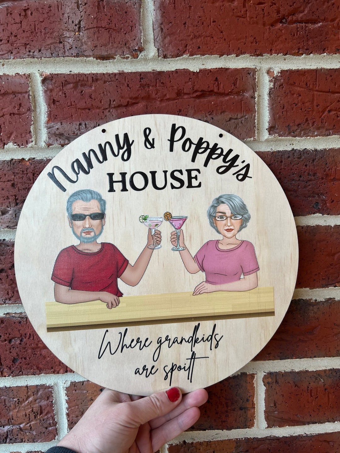 Grandparents House Sign | Character Look Alike | Gift for Grandparents ...