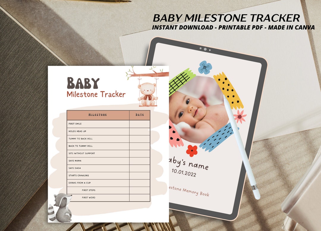 Baby Milestone 12 Month Memory Photo Book.pdf, - Etsy