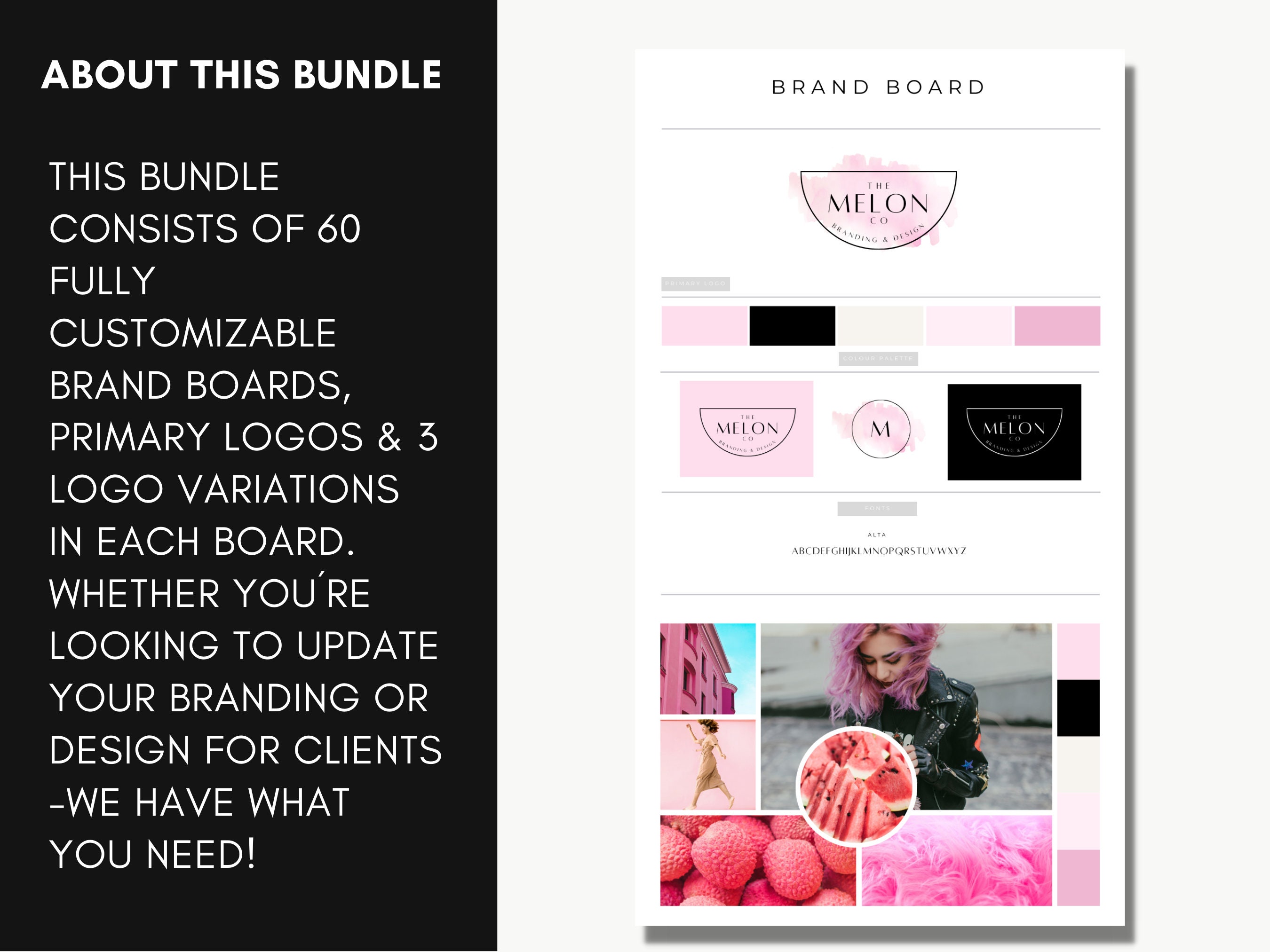 Editable Brand Board & Logo Kits Template Bundle Graphic in Canva. - Etsy