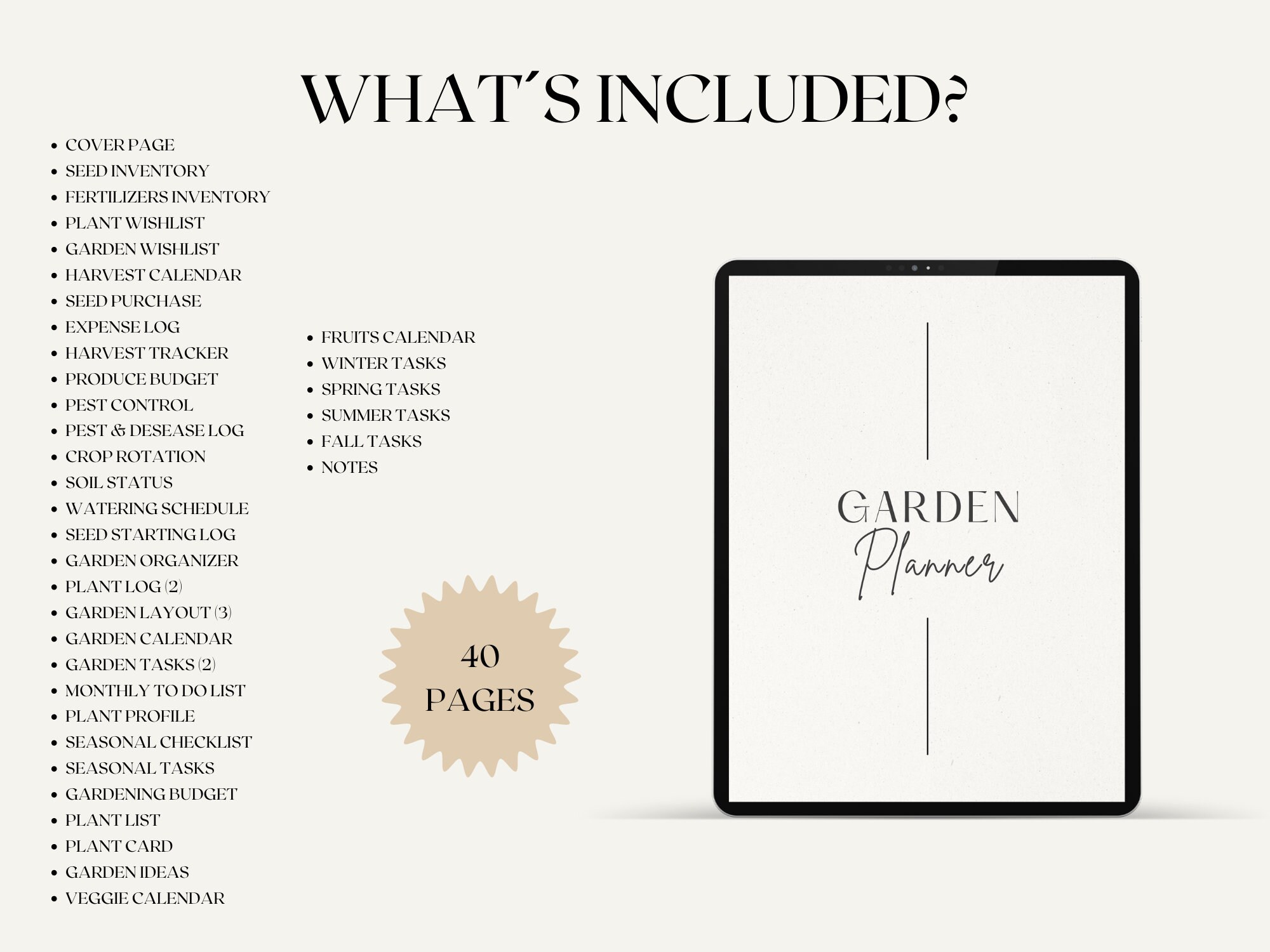 Editable Garden Planner Canva Template Pack Gardening Template Canva ...