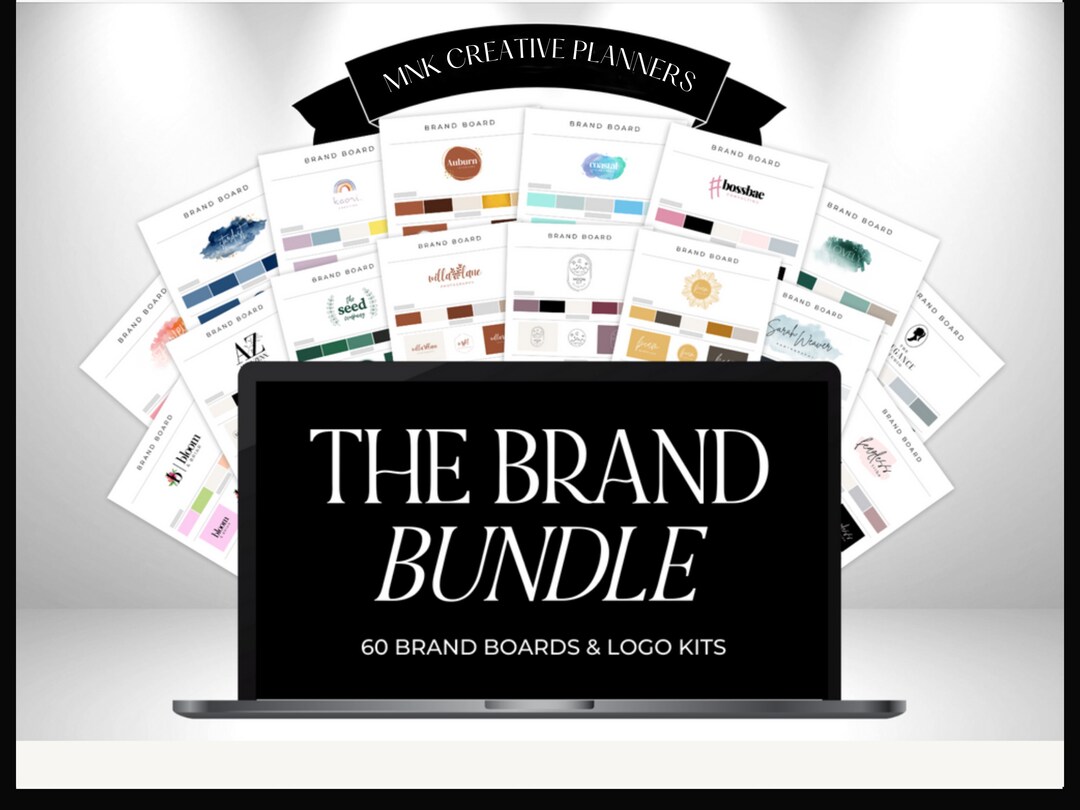 Editable Brand Board & Logo Kits Template Bundle Graphic in - Etsy