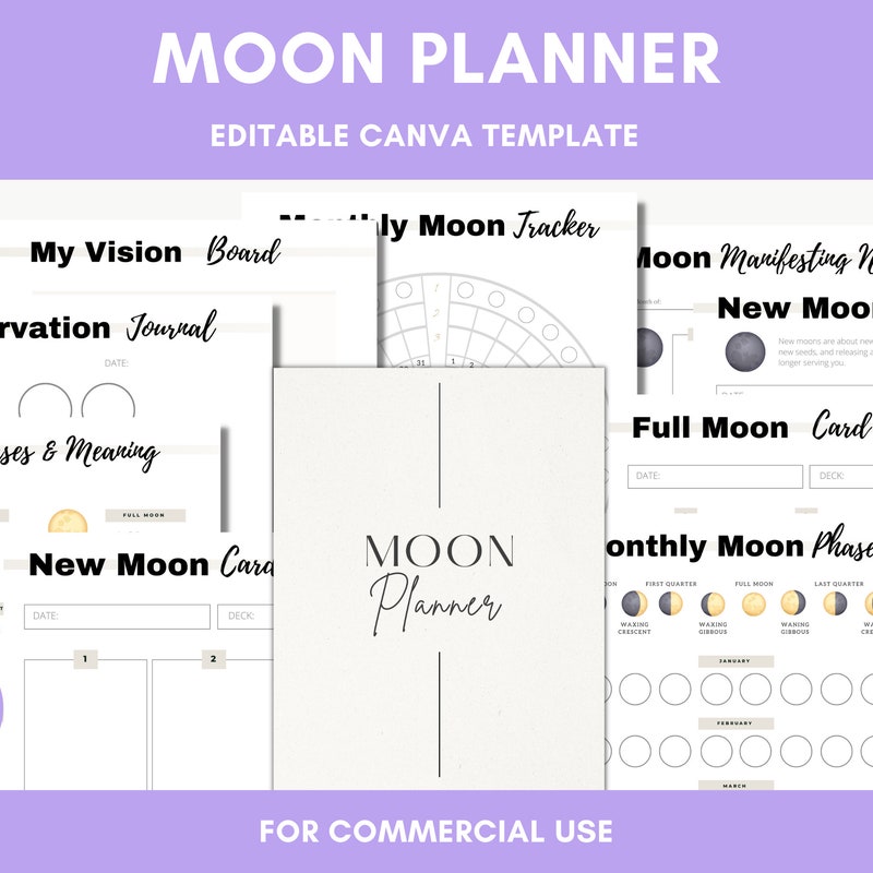 Moon Planner - Etsy
