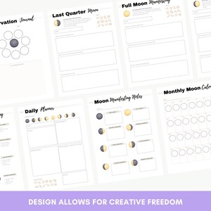 Editable Moon Journal Planner Templates in Canva Canva Template Pack ...