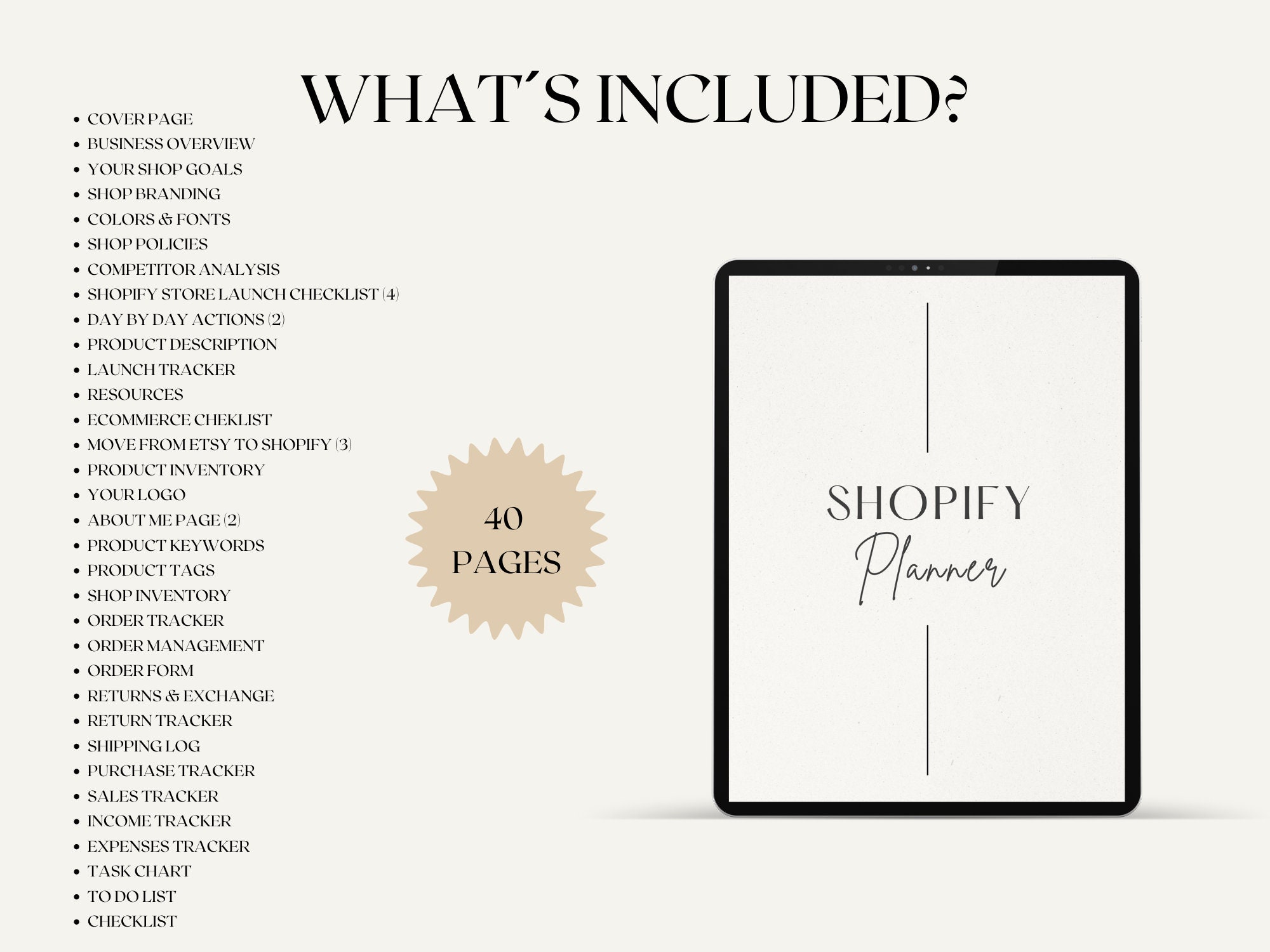 Editable Shopify Store Planner in Canva | Canva Templates | Ecommerce ...