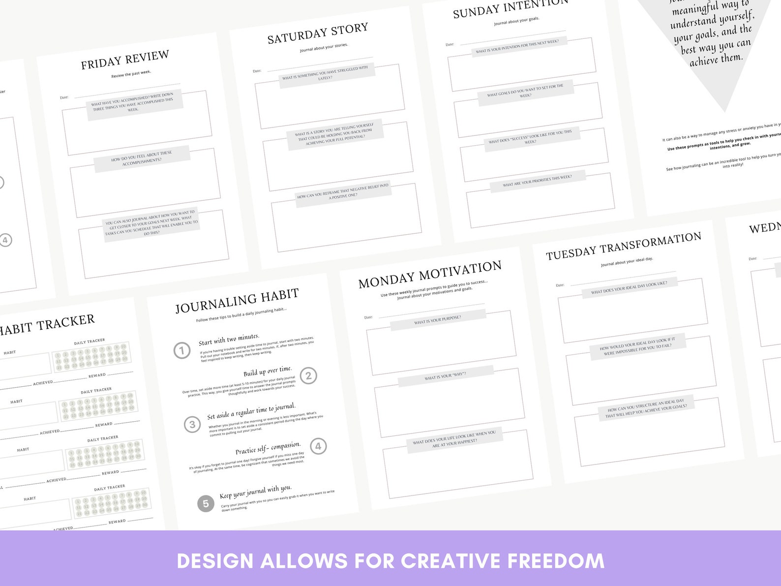 Editable Journaling Pages in Canva | Canva Template Pack | Journaling ...