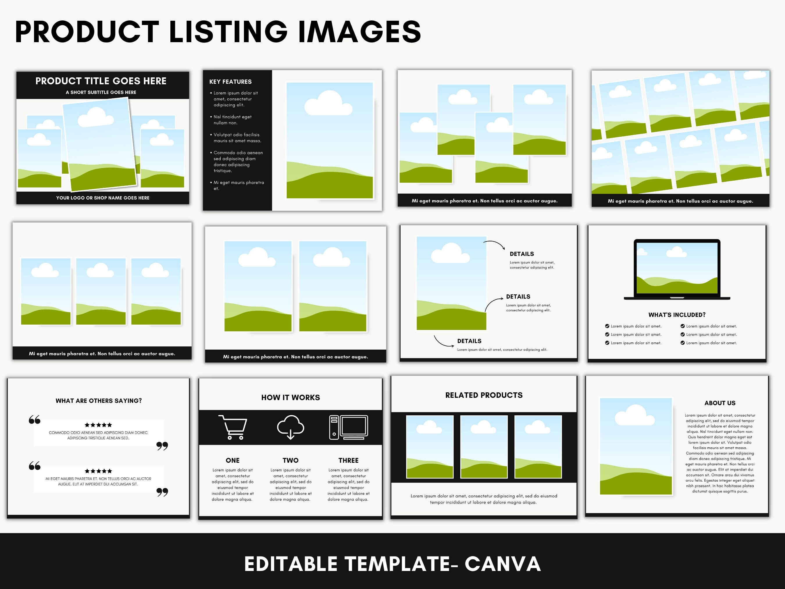 Planner Mockup Template for Sellers Editable in Canva - Etsy
