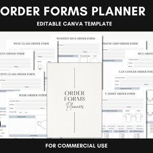 Editable Order Form in Canva | Canva Template Pack | Customizable Order ...