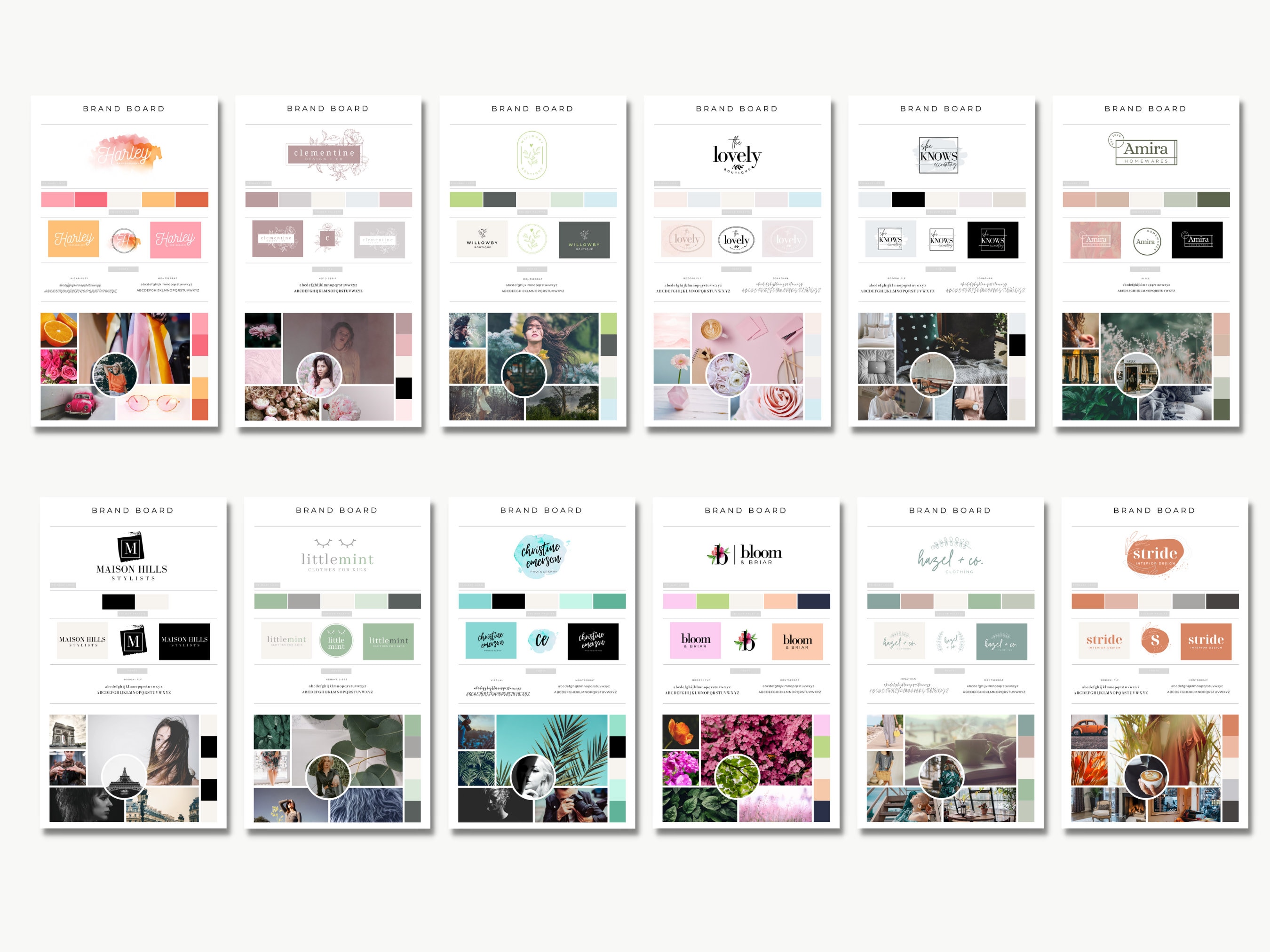 Editable Brand Board & Logo Kits Template Bundle Graphic in Canva. - Etsy