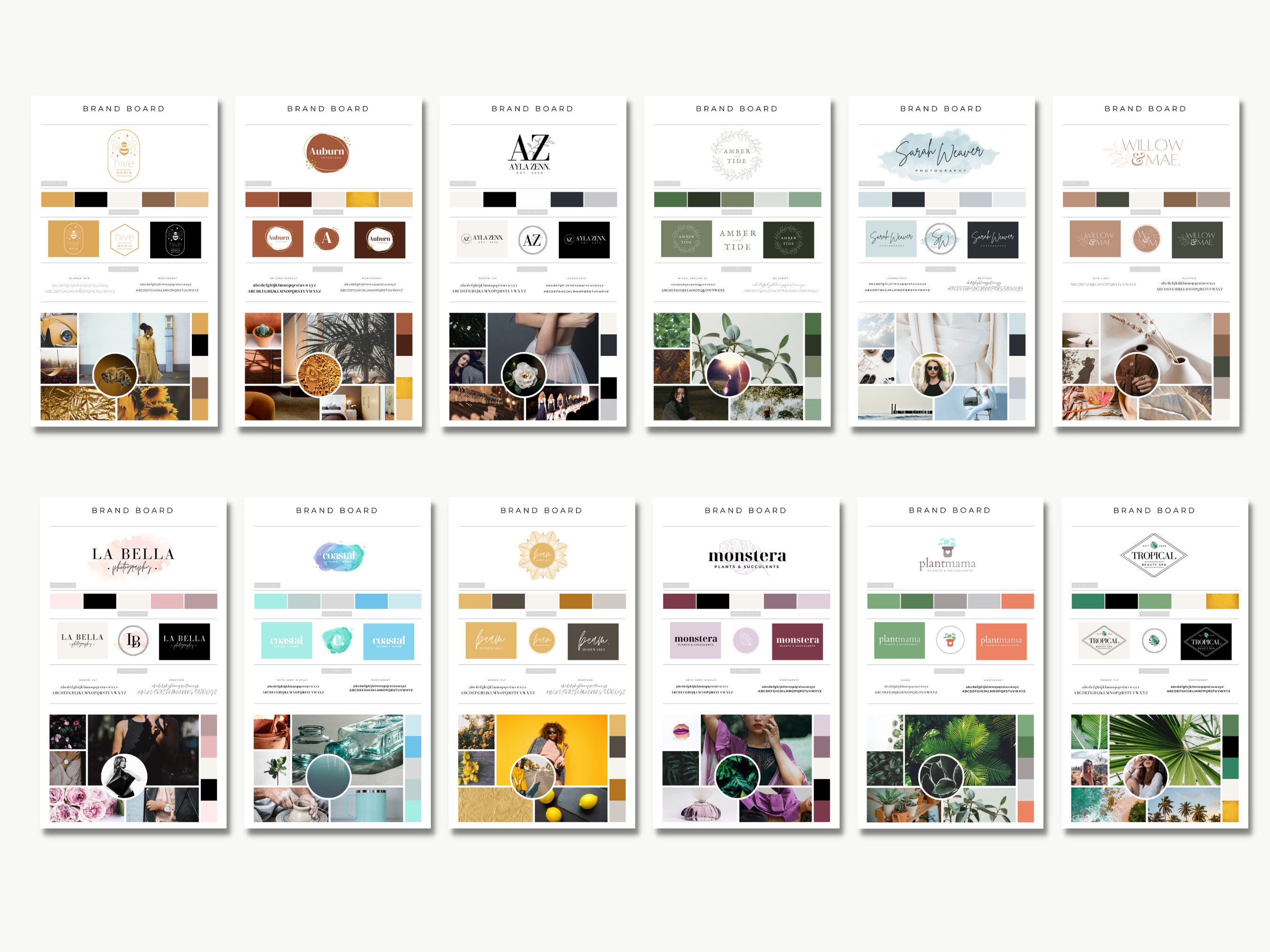 Editable Brand Board & Logo Kits Template Bundle Graphic in Canva. - Etsy