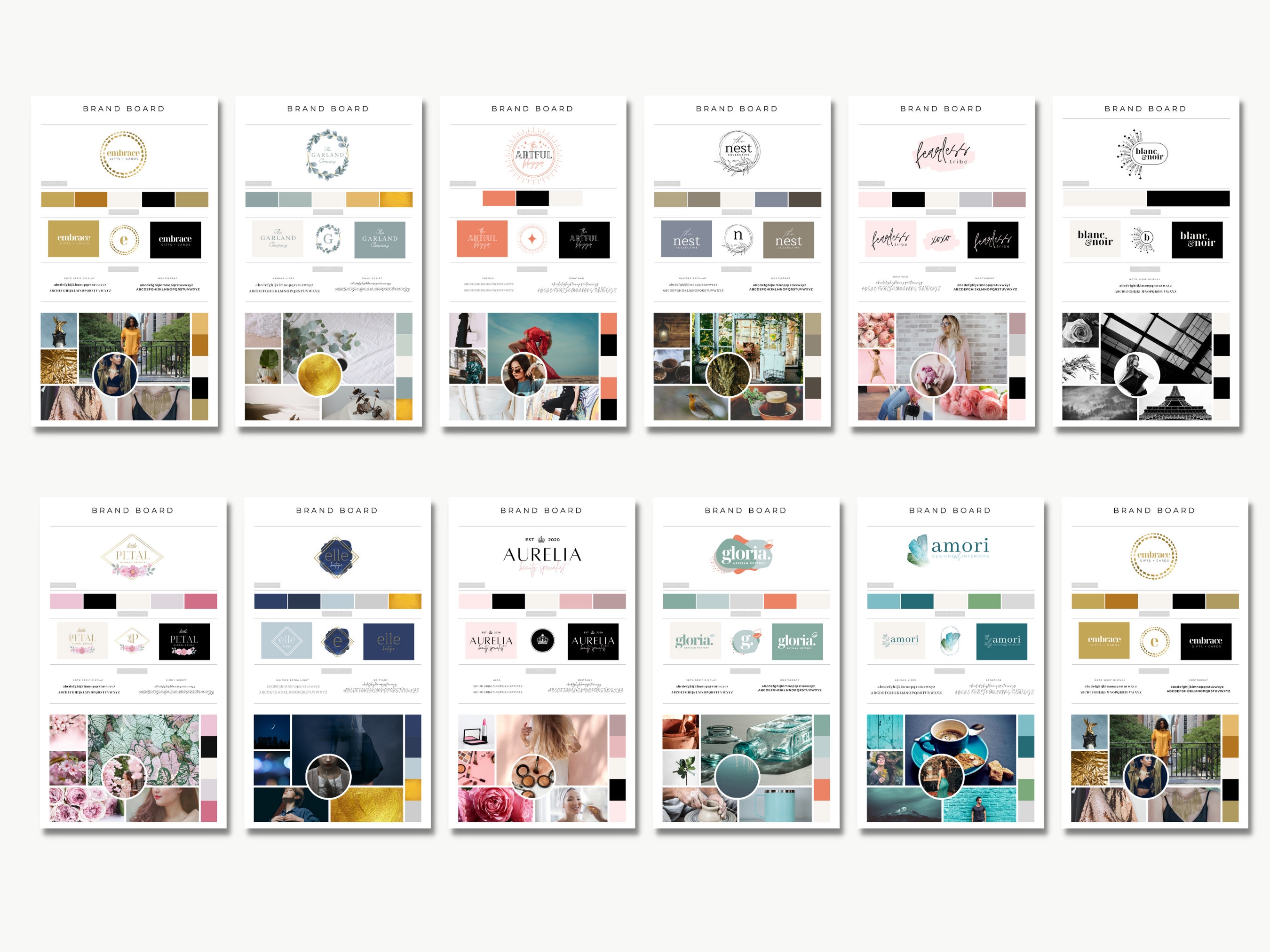 Editable Brand Board & Logo Kits Template Bundle Graphic in Canva. - Etsy