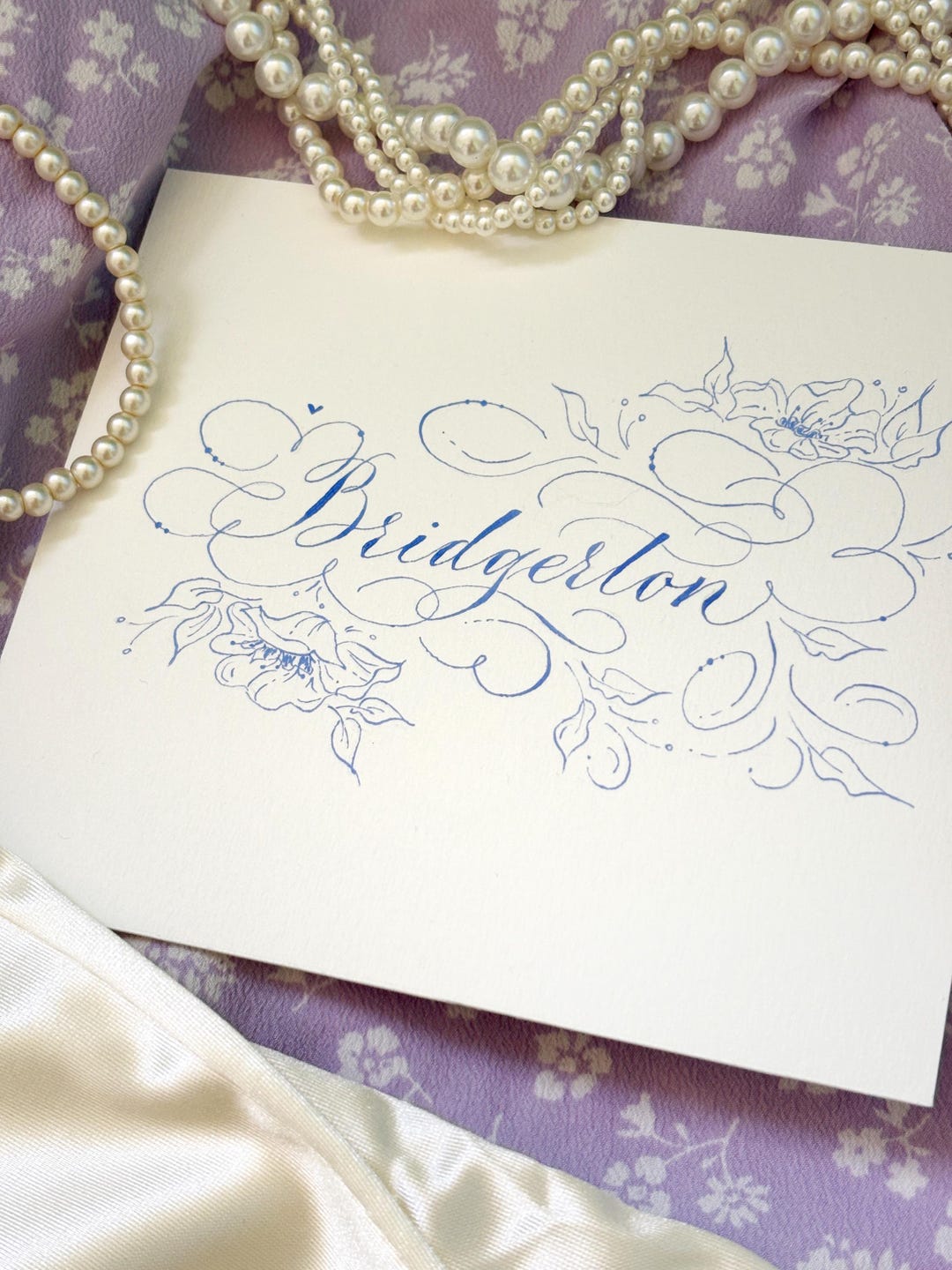Bridgerton Calligraphy Art – Handmade Pointed Pen Ink Illustration ...