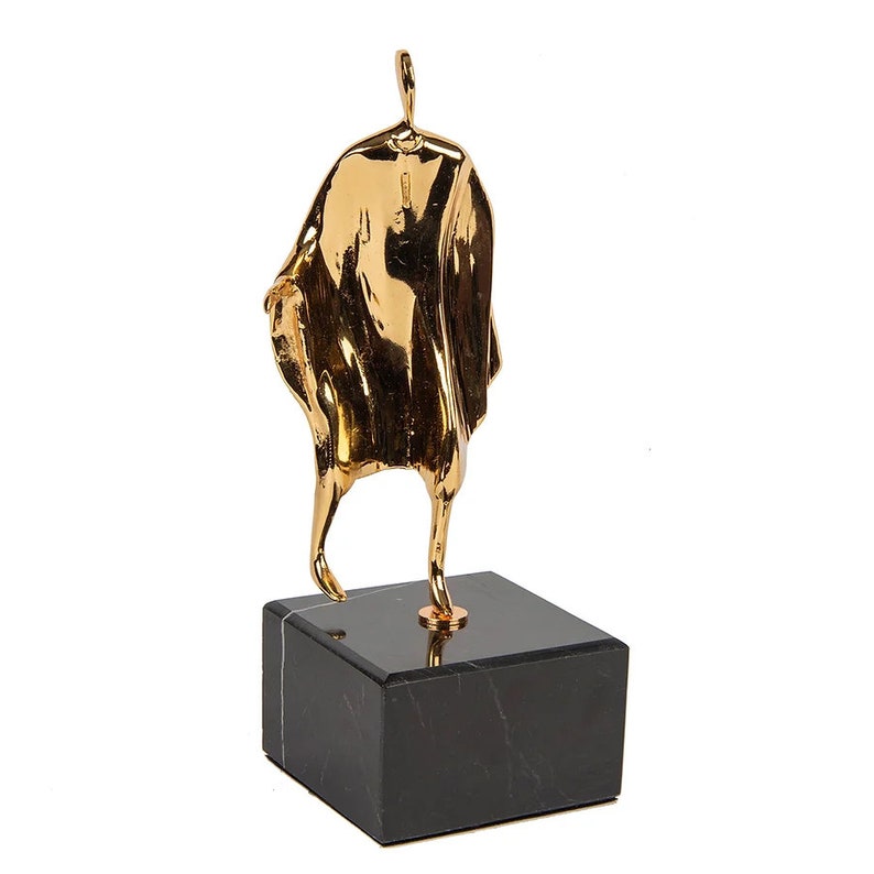 Adventurer Man Walking Statue Gold Brass Man New Home - Etsy