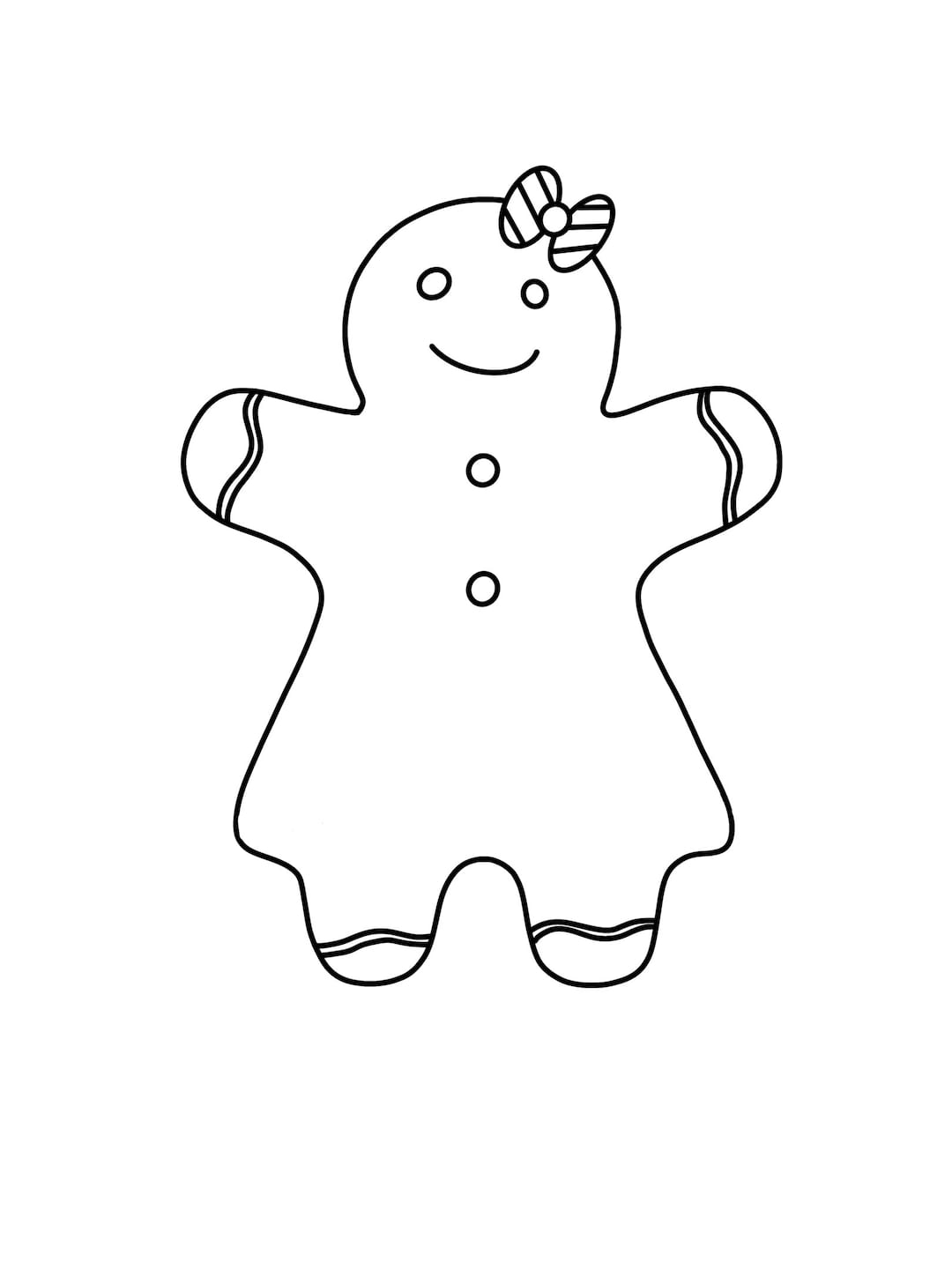 Gingerbread Women Coloring Page - Etsy