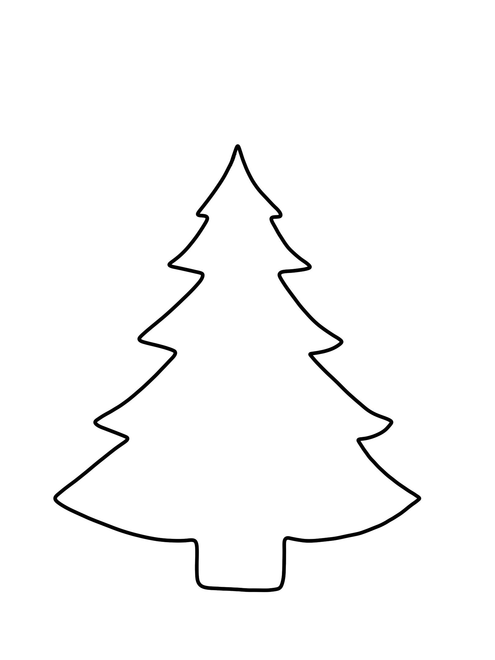 Christmas Tree Printable Coloring Page JPEG Image - Etsy