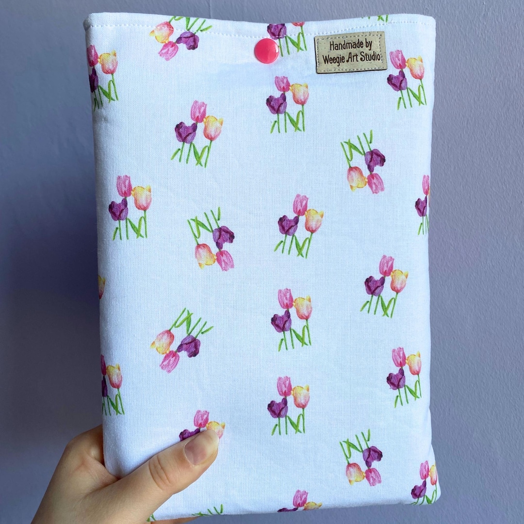 Tulip Fabric Book Sleeve: Handmade Cotton A5 Notebook Protector - Etsy