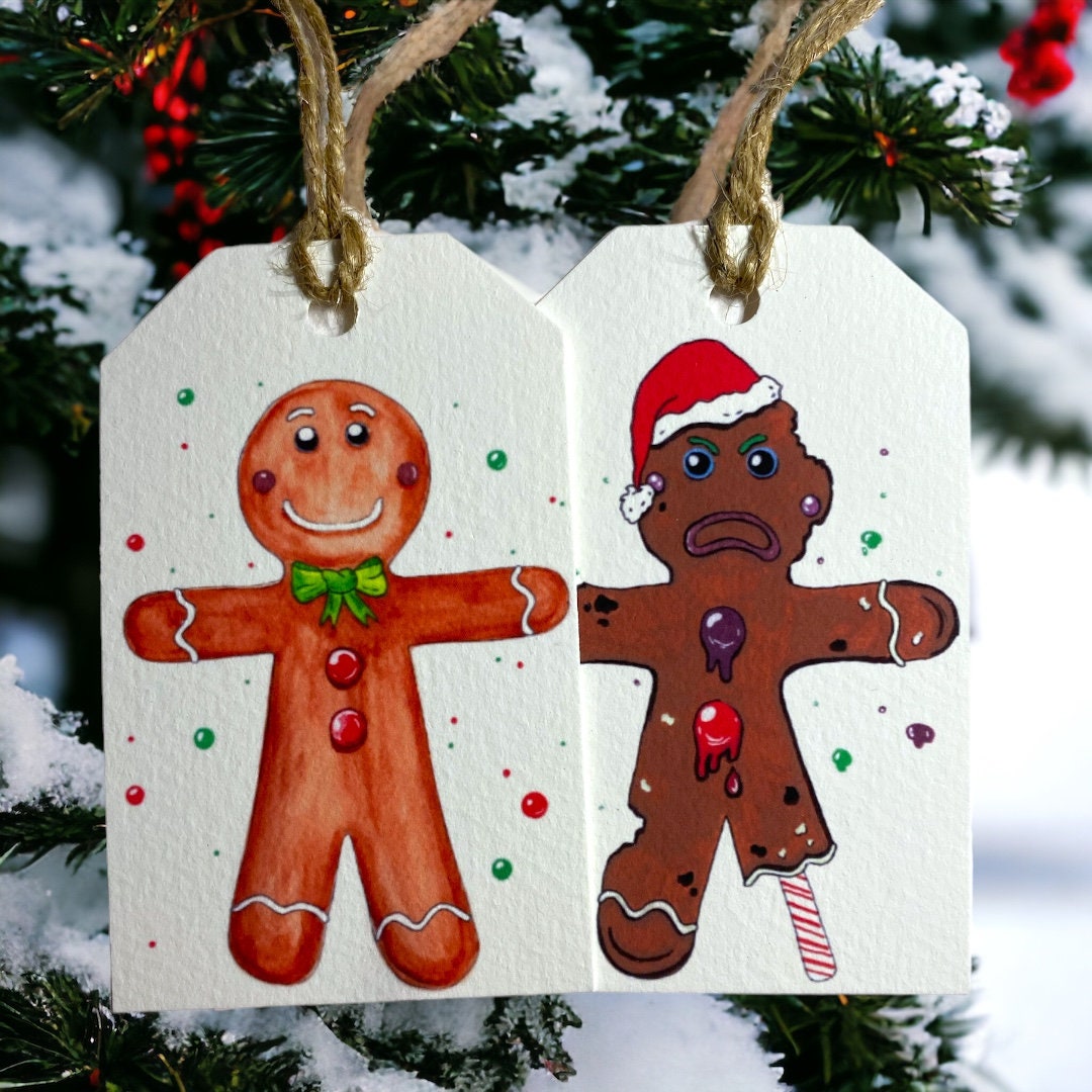 Gingerbread Man Zombie Gingerbread Man Christmas Gift Tags Christmas ...