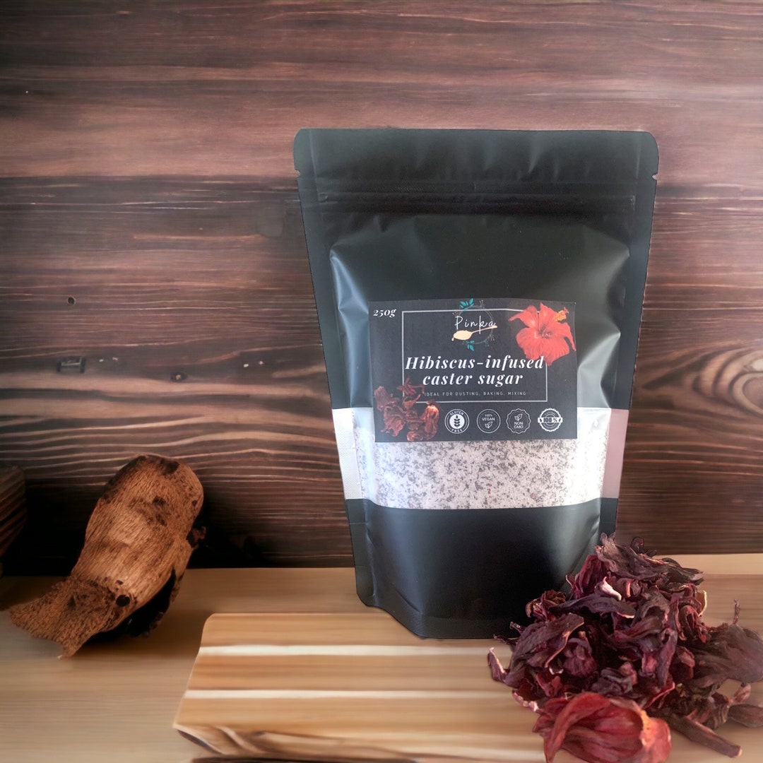Organic Hibiscus Infused Caster Sugar, Tea,coffee, Cocktails, Tea Party ...