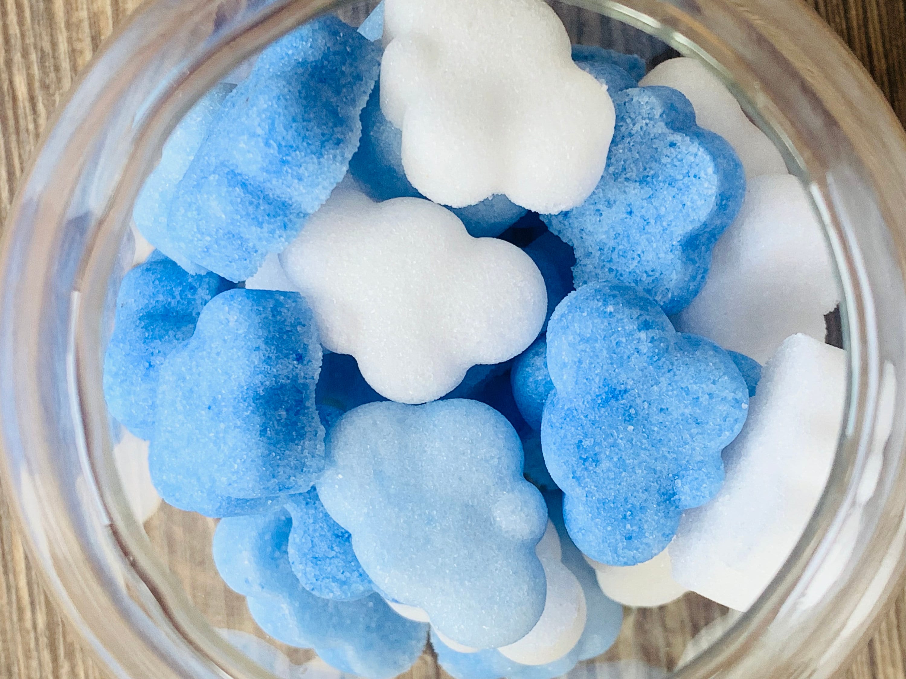 100 Shaped & Coloured, Handcrafted Sugar Clouds, for Tea Party ...