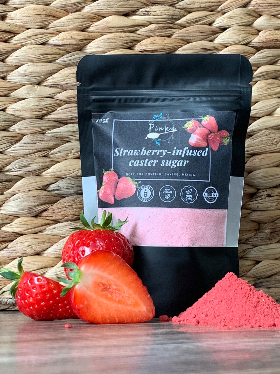 Freeze Dried Strawberry Infused Caster Sugar, Tea,coffee, Cocktails ...