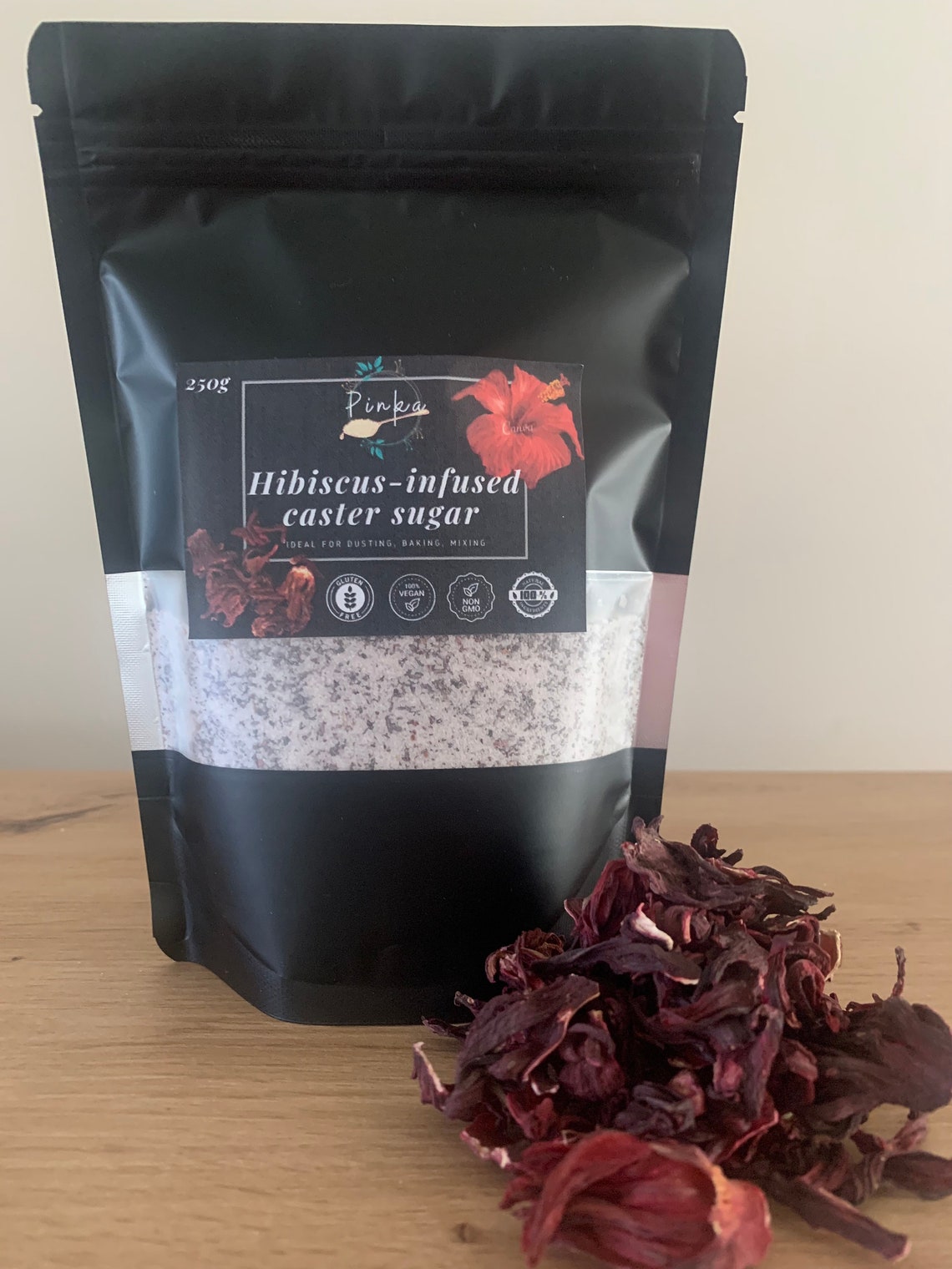 Organic Hibiscus Infused Caster Sugar, Tea,coffee, Cocktails, Tea Party ...